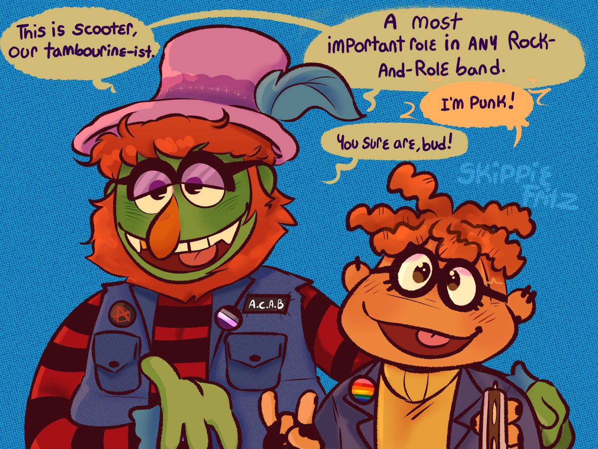 🧡SkippieFritz 💚 commissions open on Twitter: "Scooter's a band member too ! let him in the ...