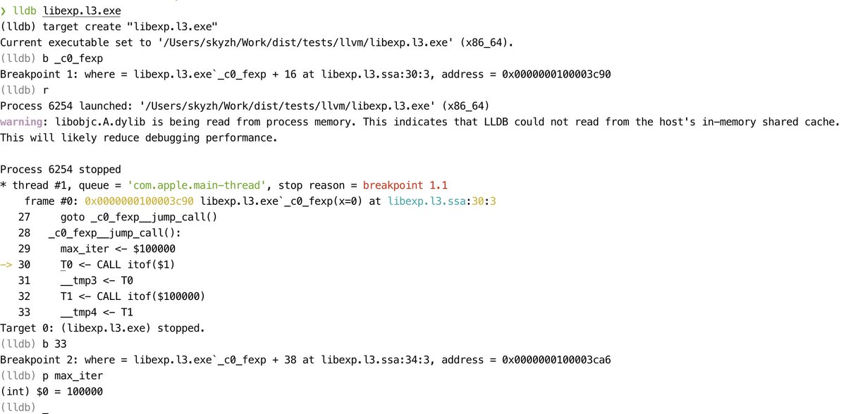 迟宝宝👶 On Twitter 感觉已经懂完 Llvm Debug Info 了。刚刚给这学期写的 Compiler 加上了 Llvmeoi 4130