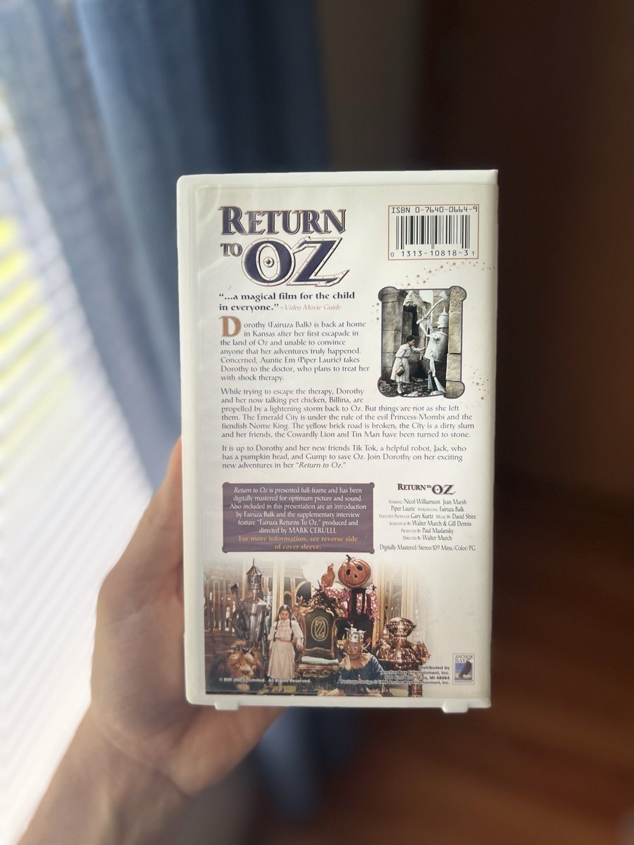 The Oz Archive on Twitter: "Disney’s “Return To Oz” (1985) VHS release. 📼"