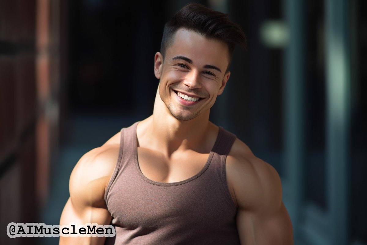 Ai Muscle Men On Twitter You Could Never Say No To Him Aimusclemen Hunk Smile Handsome