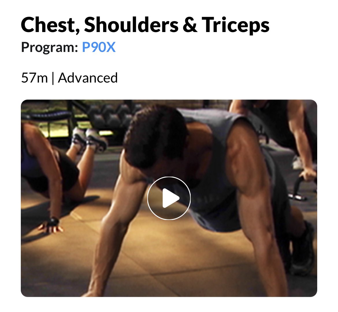 I’m Mr. Brightside on Twitter: "Day 31/90 P90X Hybrid Schedule: X1 Chest, Shoulders & Triceps ...