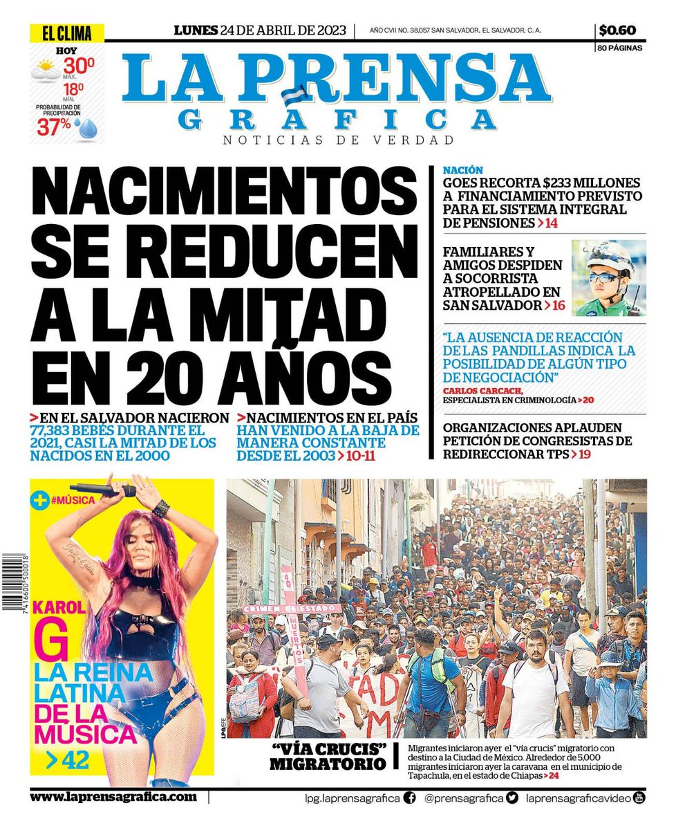 La Prensa Gráfica On Twitter Compartimos La Portada De La Prensa