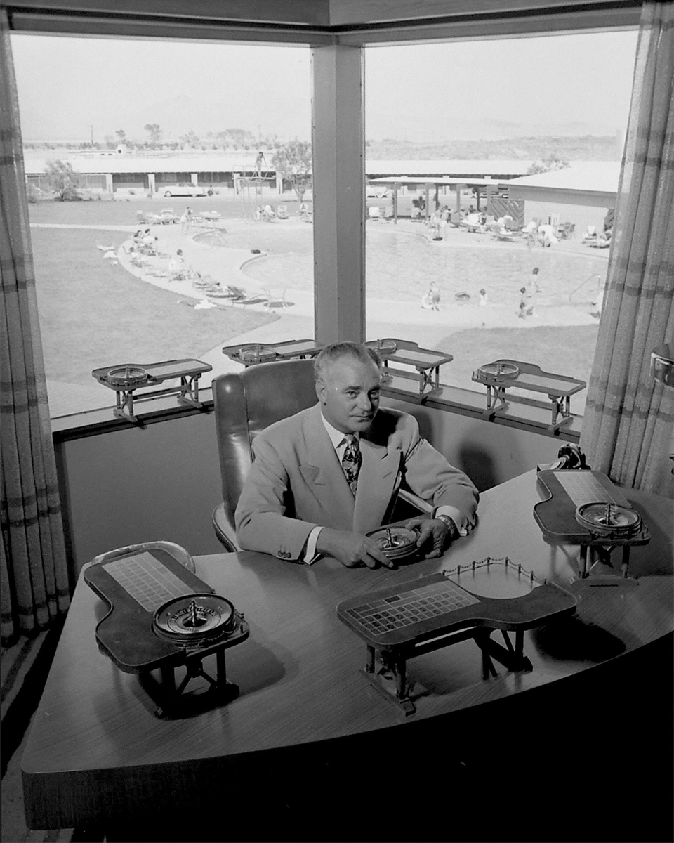 Vintage Las Vegas on Twitter: "Wilbur Clark at the Desert Inn, opening day April 24, 1950. Photo ...