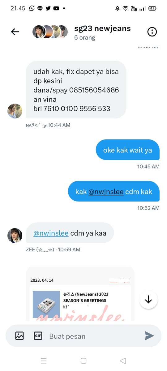 na 🍞 on Twitter: "RT @Tae_bil: DANA / SPAY 085156054686 an vina BRI 7610 0100 9556 533 VINA ...