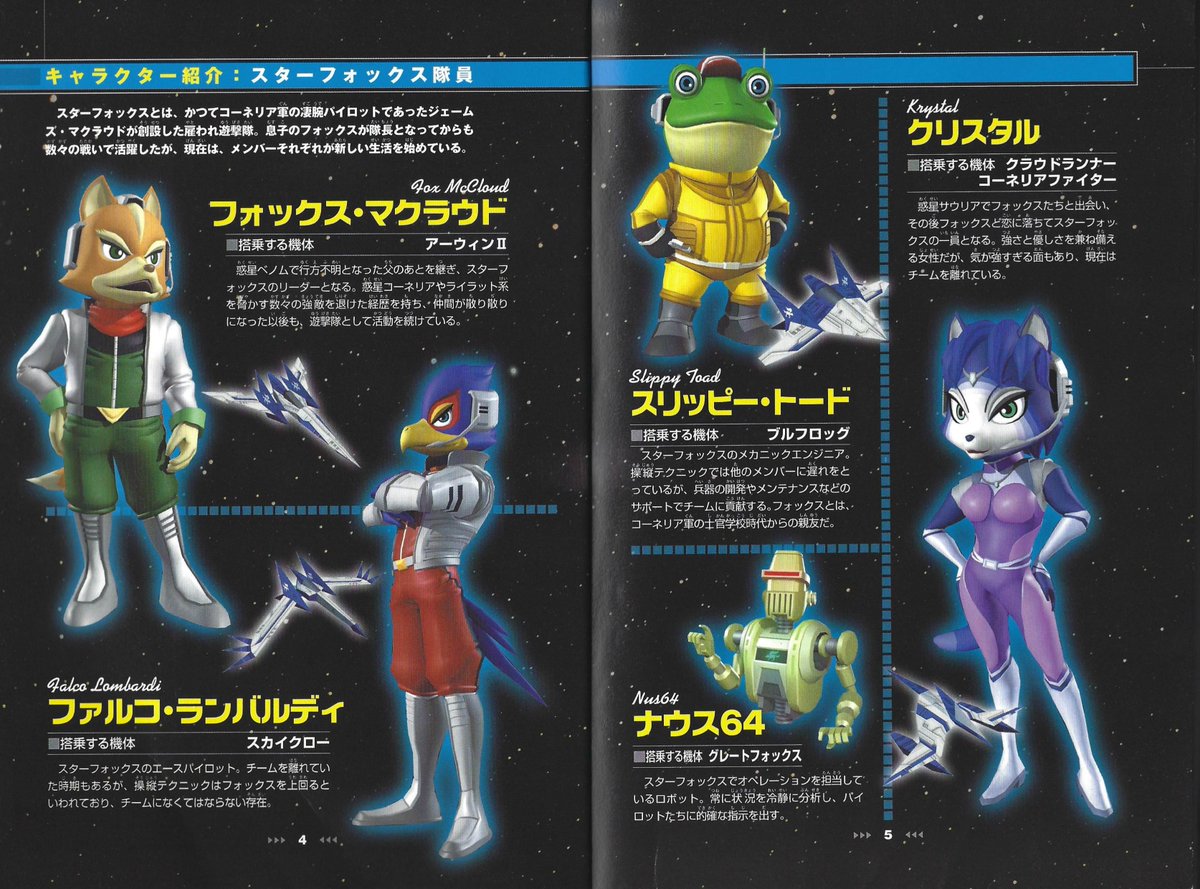 Mighty Andross 64 on Twitter: "Pages from the Japanese Star Fox Command guide. Scans by ...