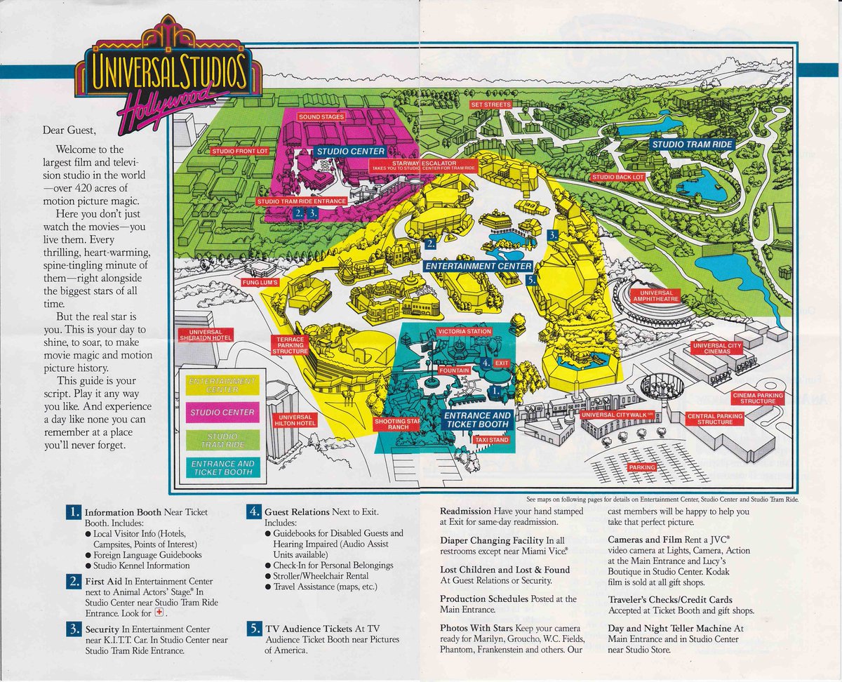 Hotel Universal Studios Hollywood Map Guide To Wizarding World Of