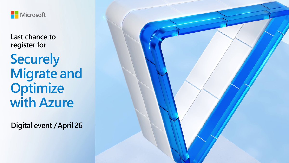 Microsoft Azure on Twitter: "Last chance to register! Find out how to maximize the value of your ...
