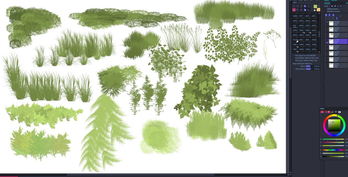 💉- RAIKAIRAN -💉Artist - 👁️👅👁️ on Twitter: "🍃 - Look at all those leaves - 🍃 All the Painttool ...