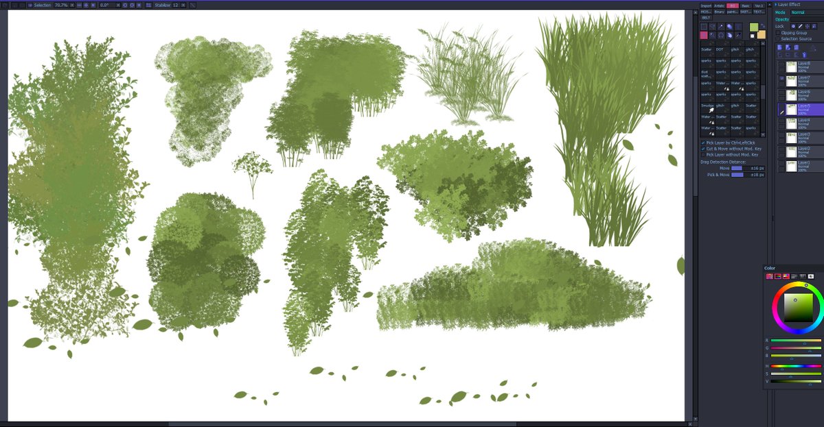 💉- RAIKAIRAN -💉Artist - 👁️👅👁️ on Twitter: "🍃 - Look at all those leaves - 🍃 All the Painttool ...