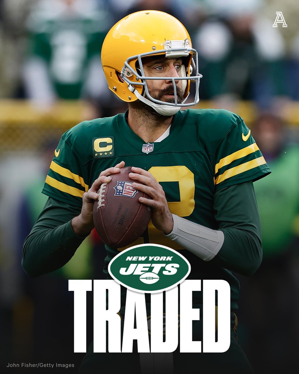 The Athletic on Twitter: "BREAKING: Aaron Rodgers is officially a New York Jet. ️ Jets receive ...