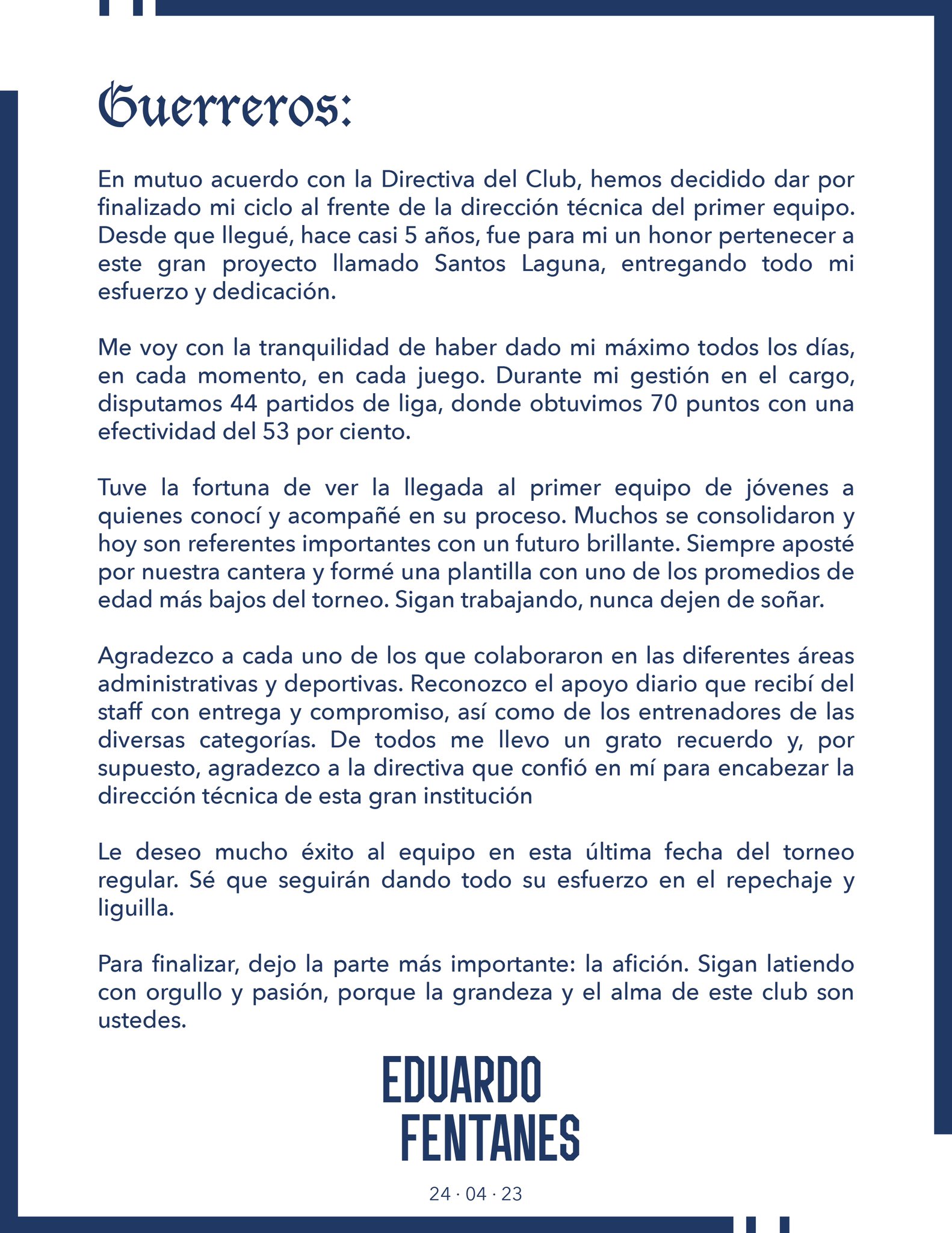 Eduardo Fentanes on Twitter: "Comunicado: https://t.co/ckZ2Qt3xdU" / Twitter