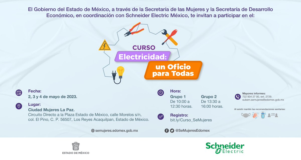 Schneider Electric on Twitter: "¡Te invitamos al primer curso de inducción a la electricidad ...