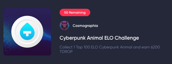 ThetaDrop on Twitter: "NEW Cosmographia Challenge! Claim 6200 TDROP when you collect a Top 100 ...