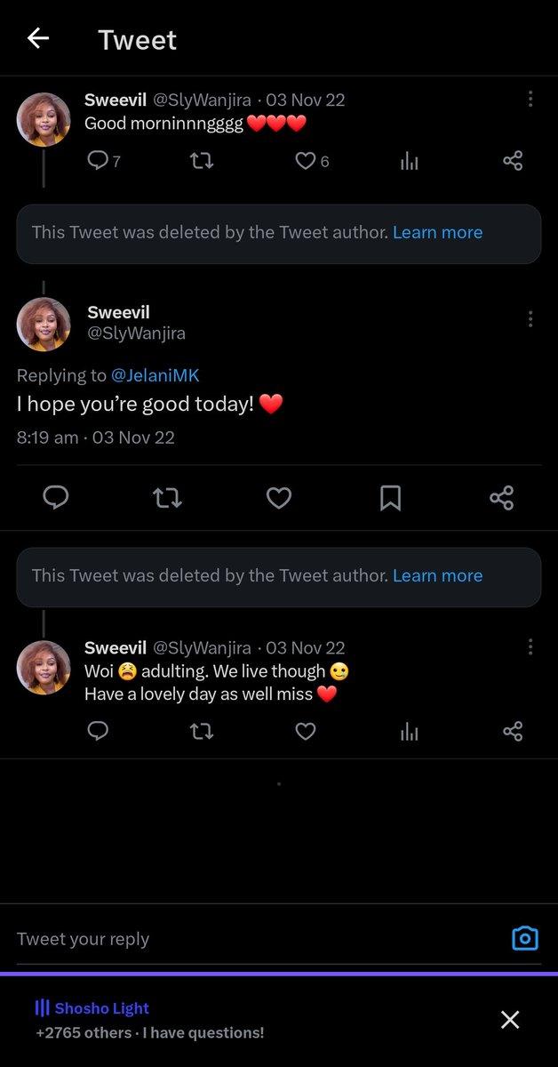 Brembo🇹🇿 on Twitter: ""I just want her to delete the tweets" already deleted her interactions"