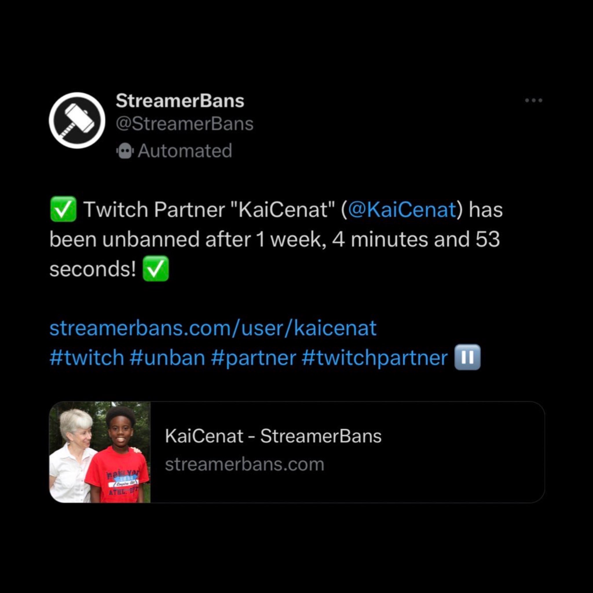 Dexerto on Twitter: "Kai Cenat has been unbanned on Twitch https://t.co/LcdliTJgJm" / Twitter