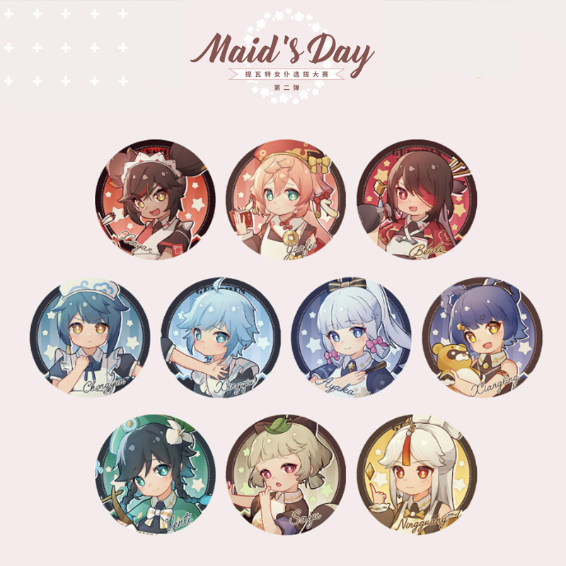 SML-에스엠라지- on Twitter: "🌈원신 동인 굿즈 / Maid's Day 시리즈 주니어 메이드 캔뱃지 & 아크릴 스탠드 아크릴 스탠드 사이즈: 약 15cm 캔뱃지 ...