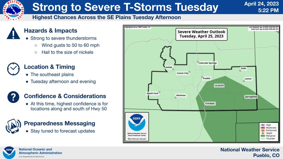 Nws Pueblo On Twitter Strong To Severe Thunderstorms Are Possible For