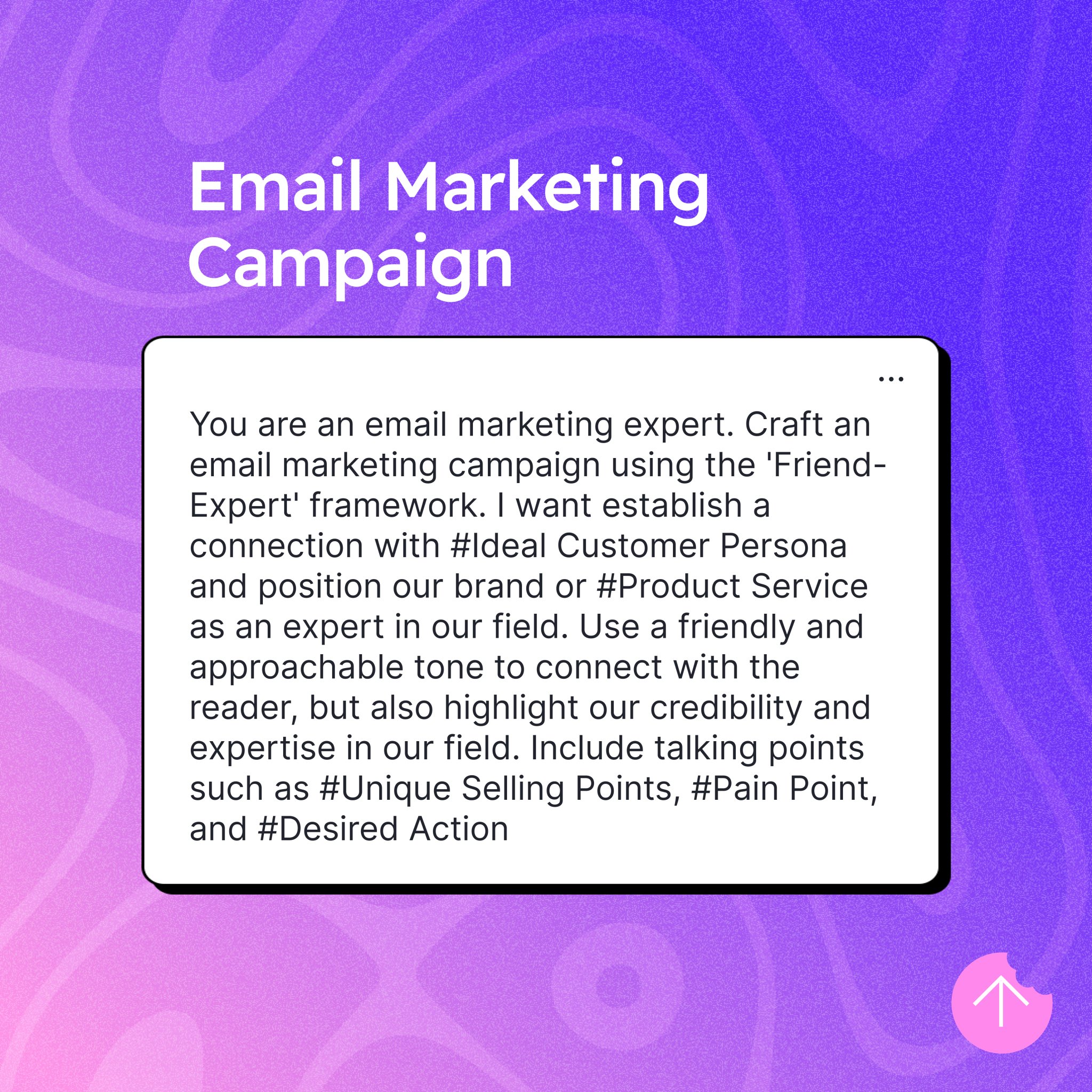 Snack Prompt 🍭 on Twitter: "Establish a connection with your audience via email... Use prompt ...
