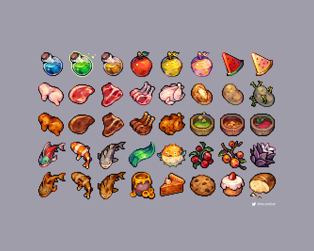 Minecraft Items Pixel Art