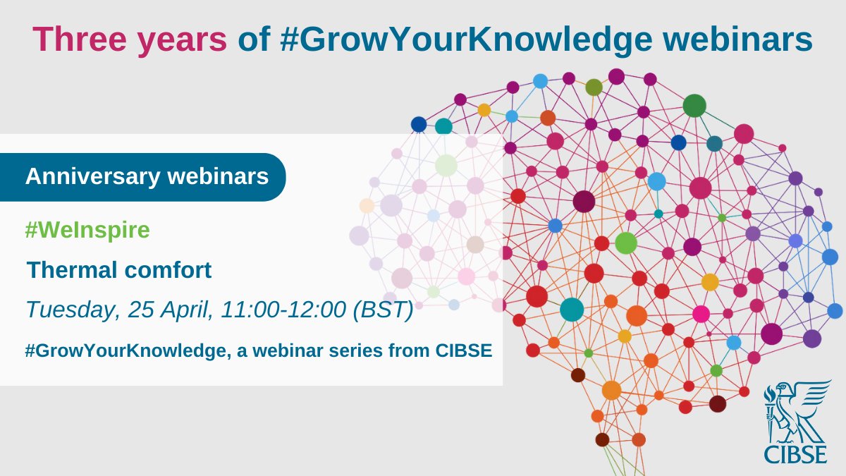 CIBSE on Twitter: "There’s still time to register to today’s #GrowYourKnowledge anniversary ...