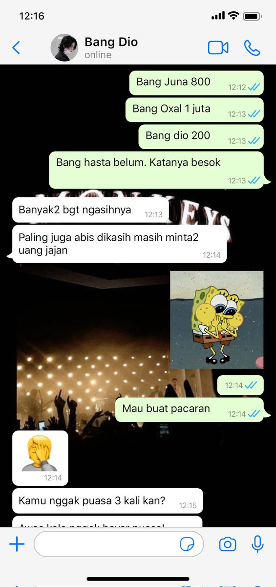 Yo 🕊️ on Twitter: "Bang Dio x Ian Dapet THR berapa?"