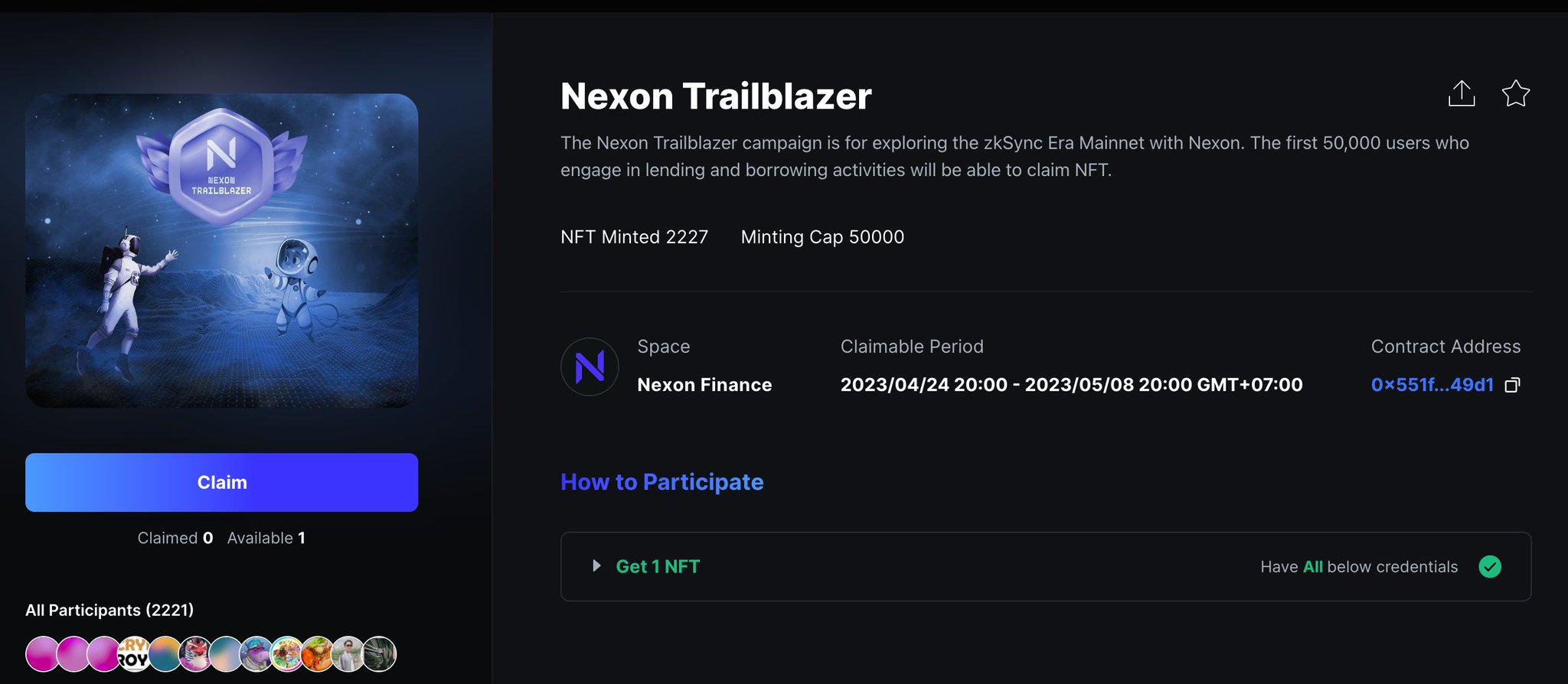 Minh Trí on Twitter: "Mint NFT Nexon ( zkSync Era ) trên @Galxe Cách tham gia: • Truy cập ...