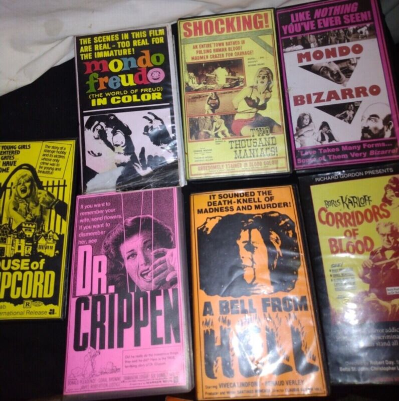 I Want My VHS on Twitter: "Horror Gore Bizzare VHS Lot 7 Two Thousand Maniacs,Mondo Freudo,Mondo ...