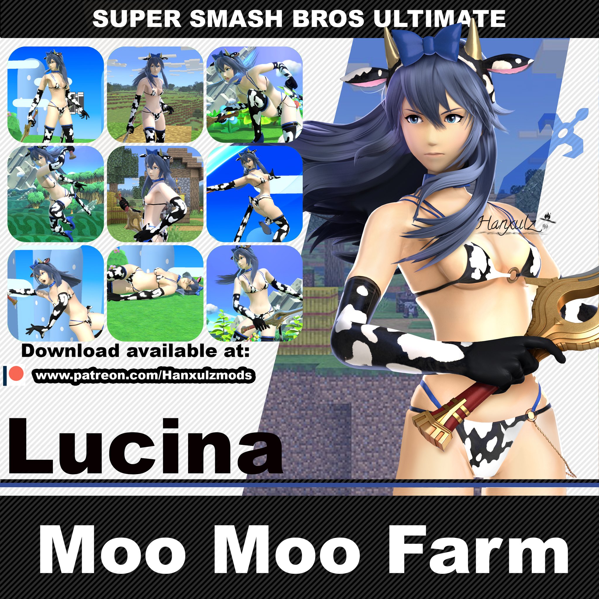 Hanxulz Ultimate Mods on Twitter: "SSBU Mod: Lucina (Moo Moo Farm) Download Available here ...