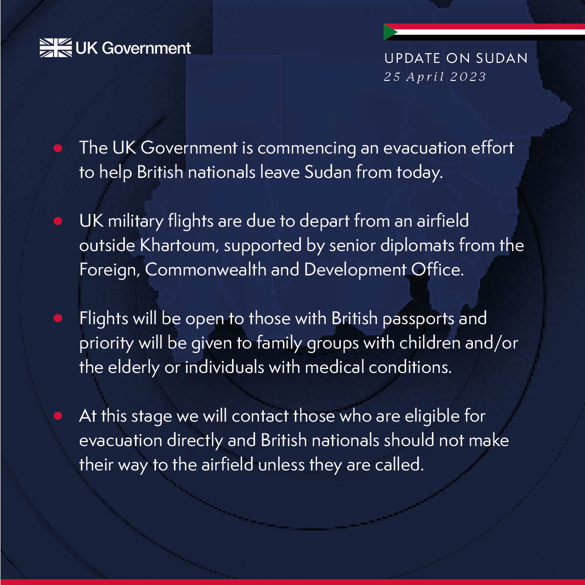 Dr Phil Weir on Twitter: "RT @FCDOGovUK: Update on Sudan – 25 April ...