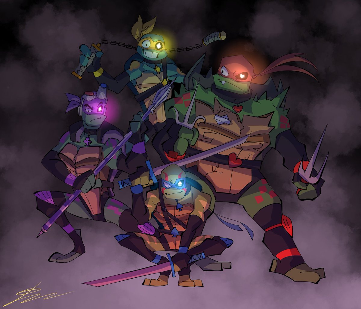 「4 turtles 4 Souls 」|🩷ℂ𝕣𝕚𝕞𝕞𝕪/hitausのイラスト