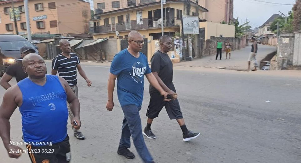 preach love ️ on Twitter: "Mr. Peter Obi takes a walk on the streets of Onitsha, Anambra State ...