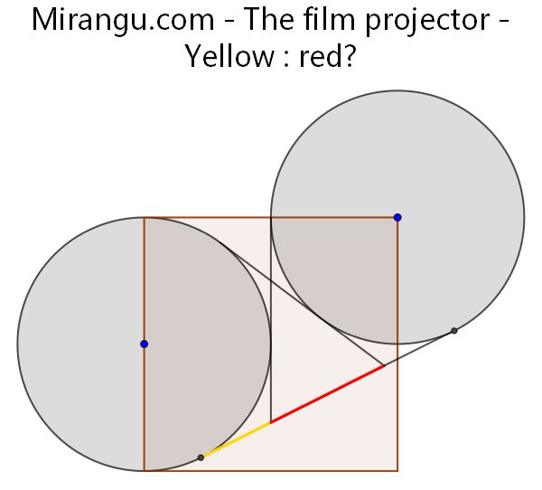 Mirangu on Twitter: "A square and two congruent circles with three common tangents. What’s ...