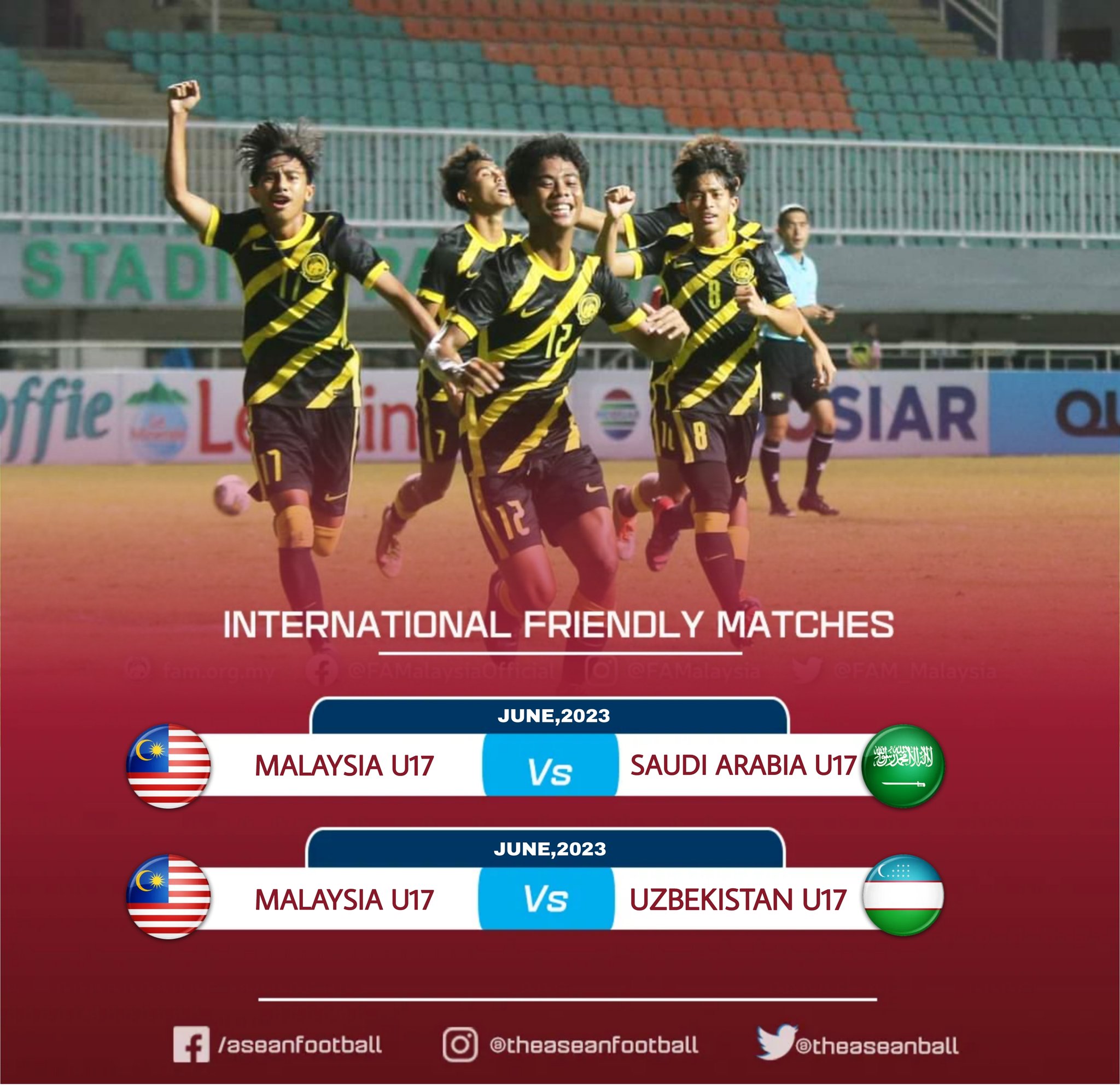 ASEAN FOOTBALL on Twitter: "🇲🇾 MALAYSIA U17 PLAY 2 FRIENDLY MATCHES BEFORE AFC U17 ASIAN CUP ...