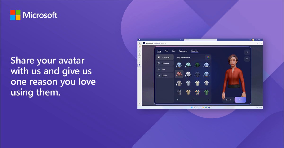 Microsoft Qatar on Twitter: "Share your avatar with us #MyTeamsAvatar and comment with one ...