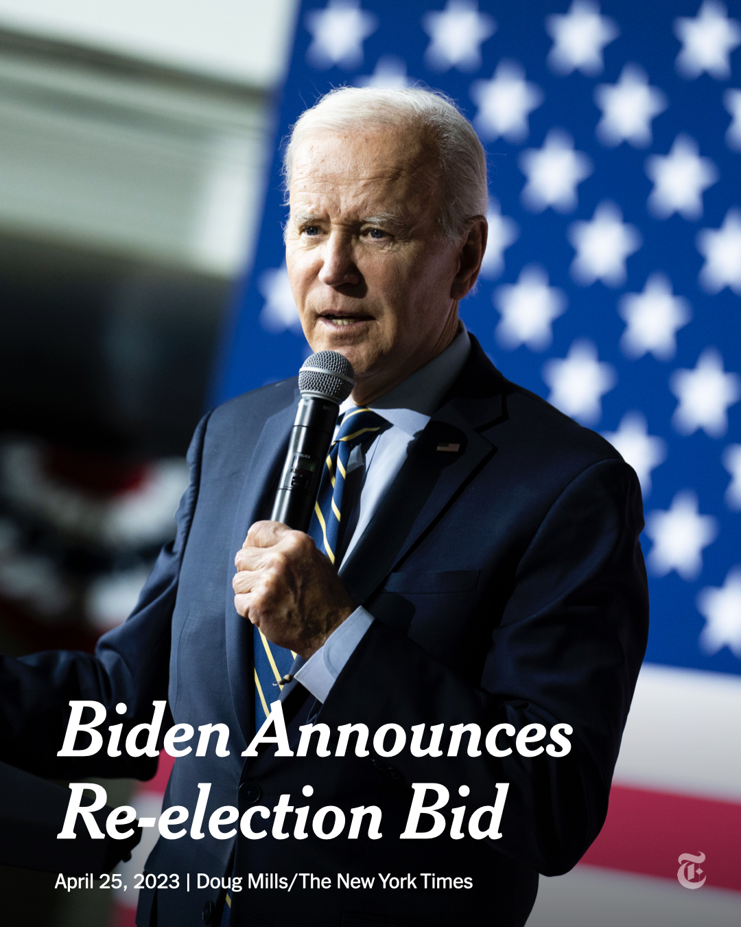 The New York Times on Twitter: "Breaking News: President Biden announced he would seek a second ...