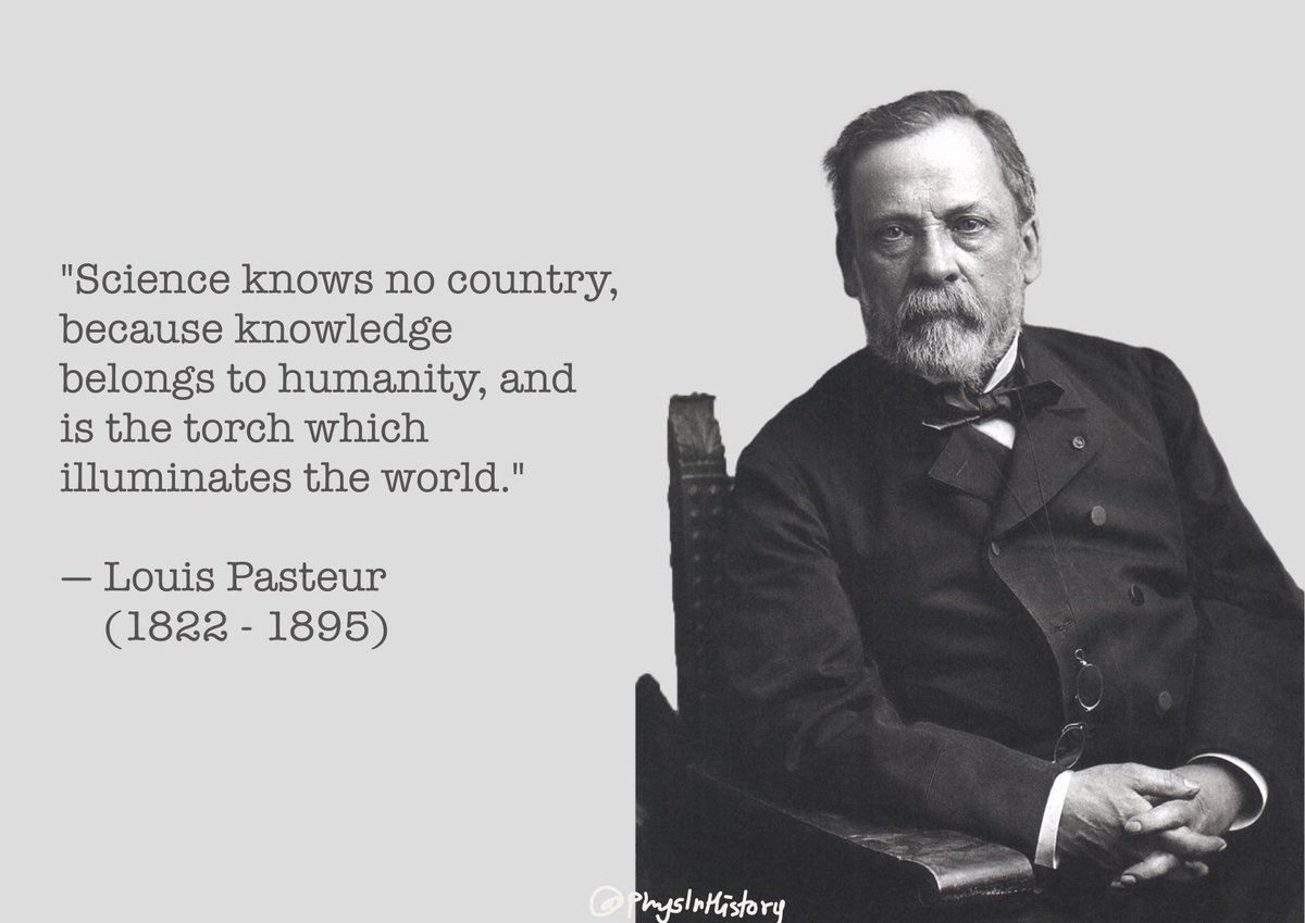 Physics In History on Twitter: "Louis Pasteur on Science and Knowledge."
