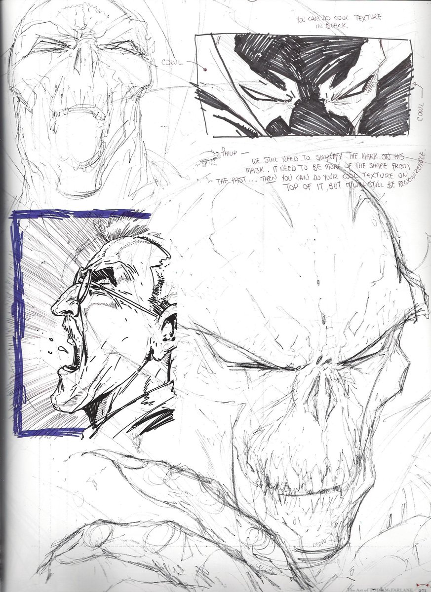 Daily Spawn Archive on Twitter: "Spawn #150's cover sketches and Spawn #154's production sketch ...