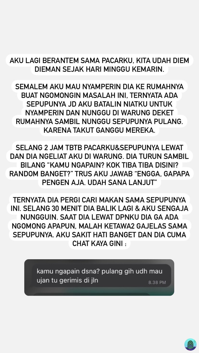 Tanyarl 💚 on Twitter: "💚 sender F ya. emang sih gak ada yg nyuruh nungguin dia, ini salah sender ...