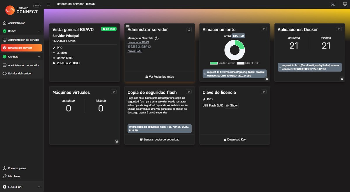 UNRAID on Twitter: "RT @UnRAIDES: 🖥️ Hola UnRAID Connect, adiós My ...