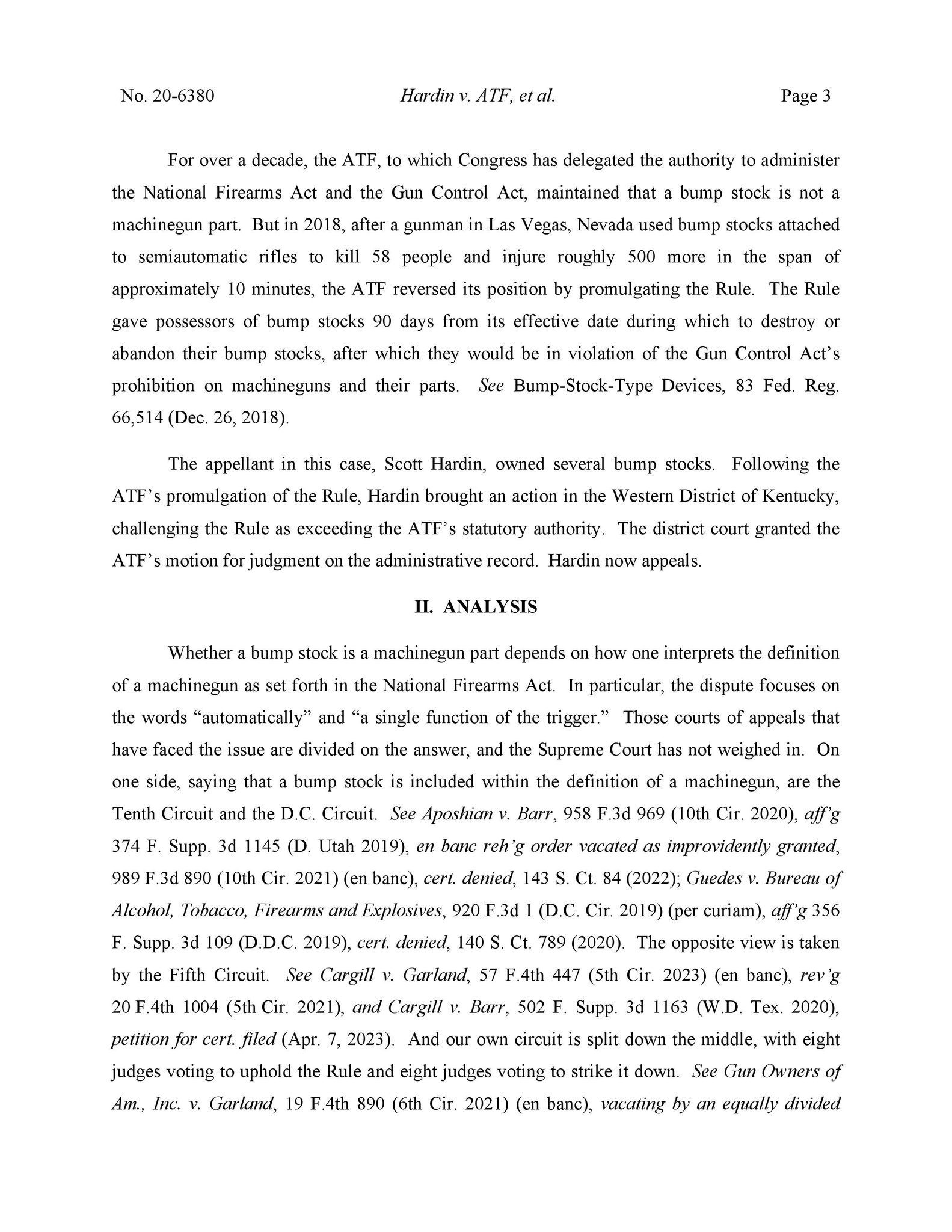 Rob Romano on Twitter: "BREAKING: Hardin v. ATF (6th Circuit): Sixth Circuit rules against ...