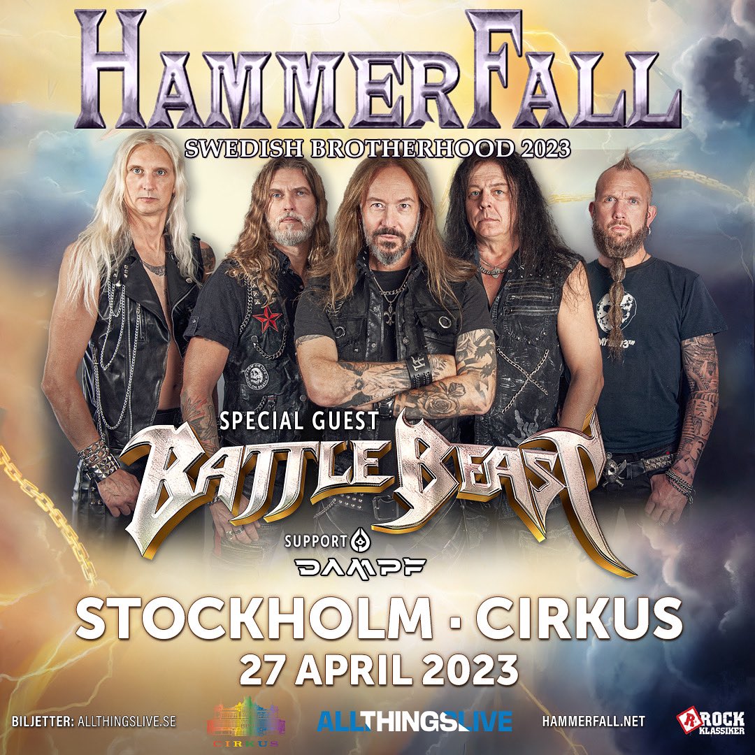 HammerFall on Twitter: "Bara två dagar kvar till vi intar Cirkus i Stockholm! 🔨🤘 https://t.co ...