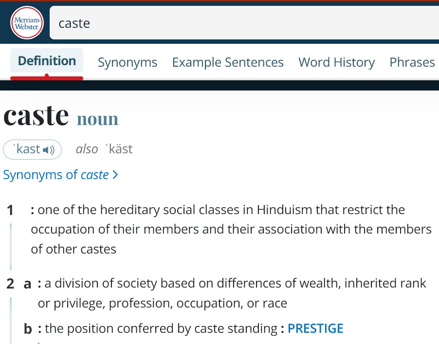 Caste Definition