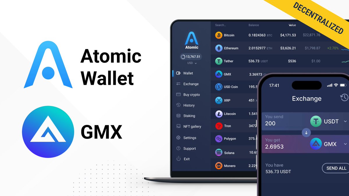 Atomic - Crypto Wallet on Twitter: "$GMX - the token powering the Decentralized Perpetual ...
