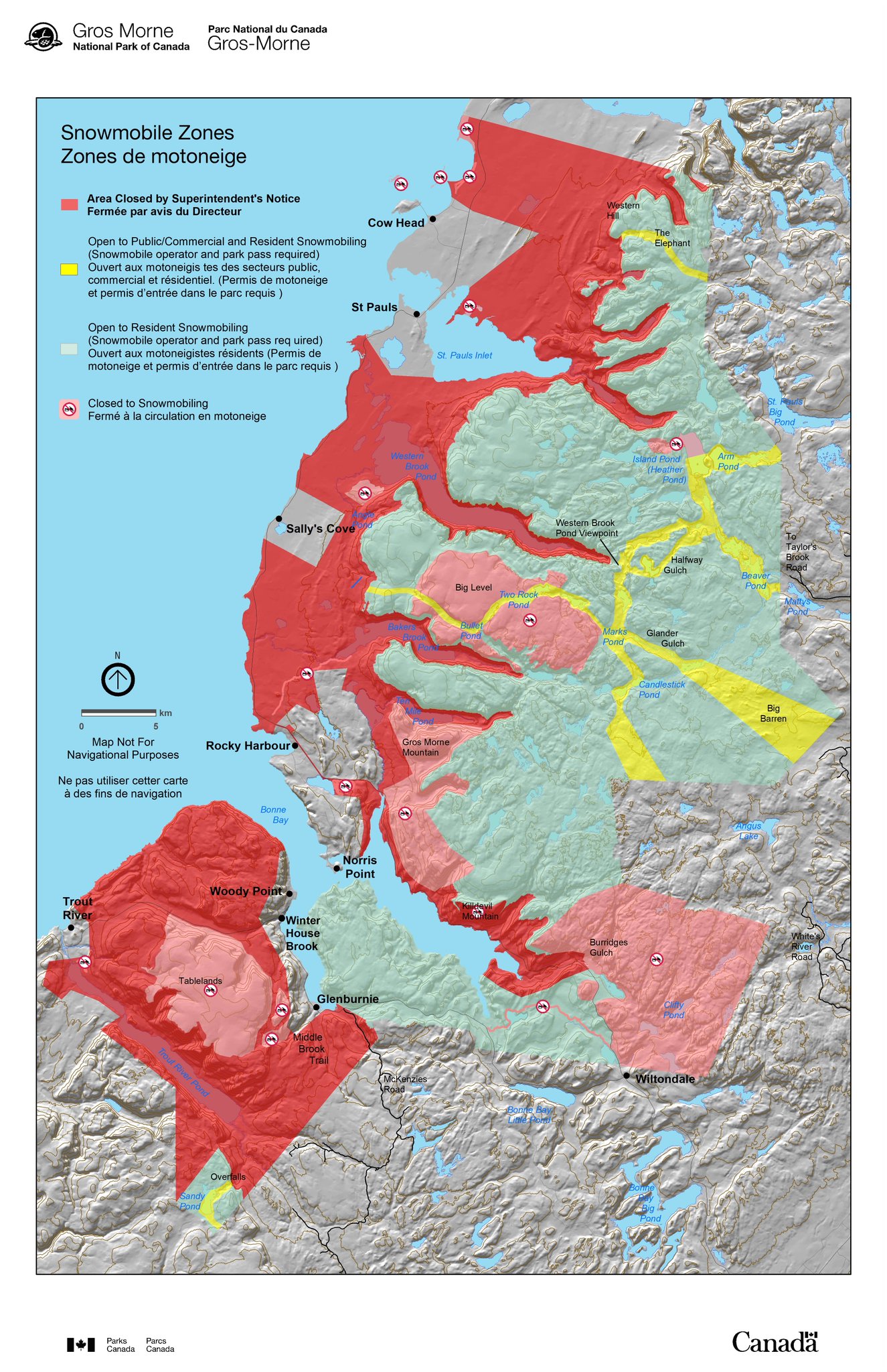 Gros Morne Map Gros Morne National Park Natural World Heritage Sites