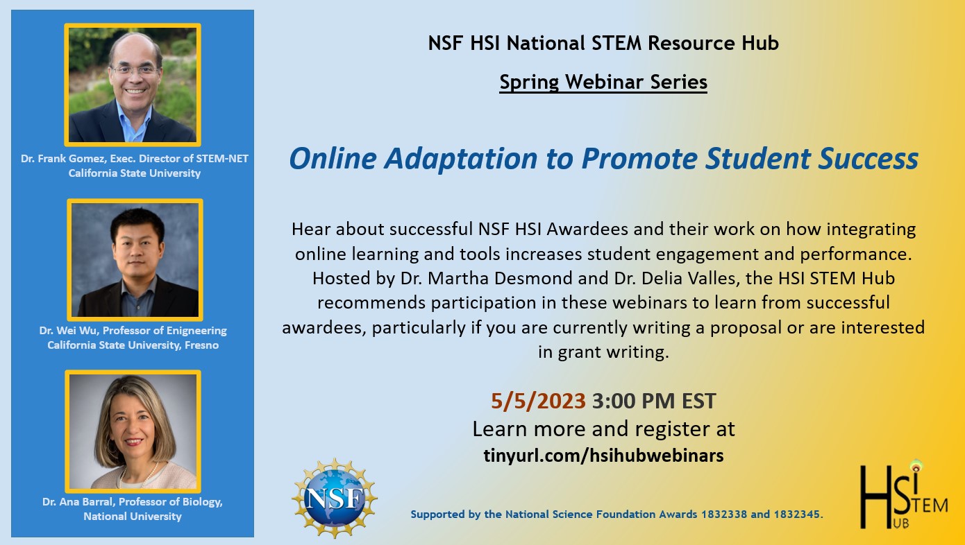 HSI STEM Hub on Twitter: "We'll see you Friday for another amazing entry in our Spring Webinar ...