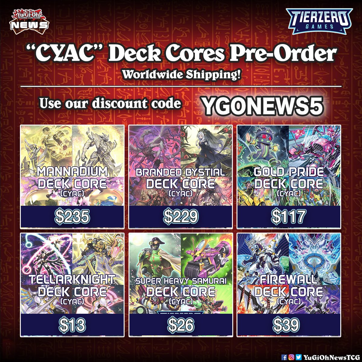 YuGiOh News on Twitter: " 𝗧𝗜𝗘𝗥𝗭𝗘𝗥𝗢 Cyberstorm Access Deck Cores are are now available now for ...