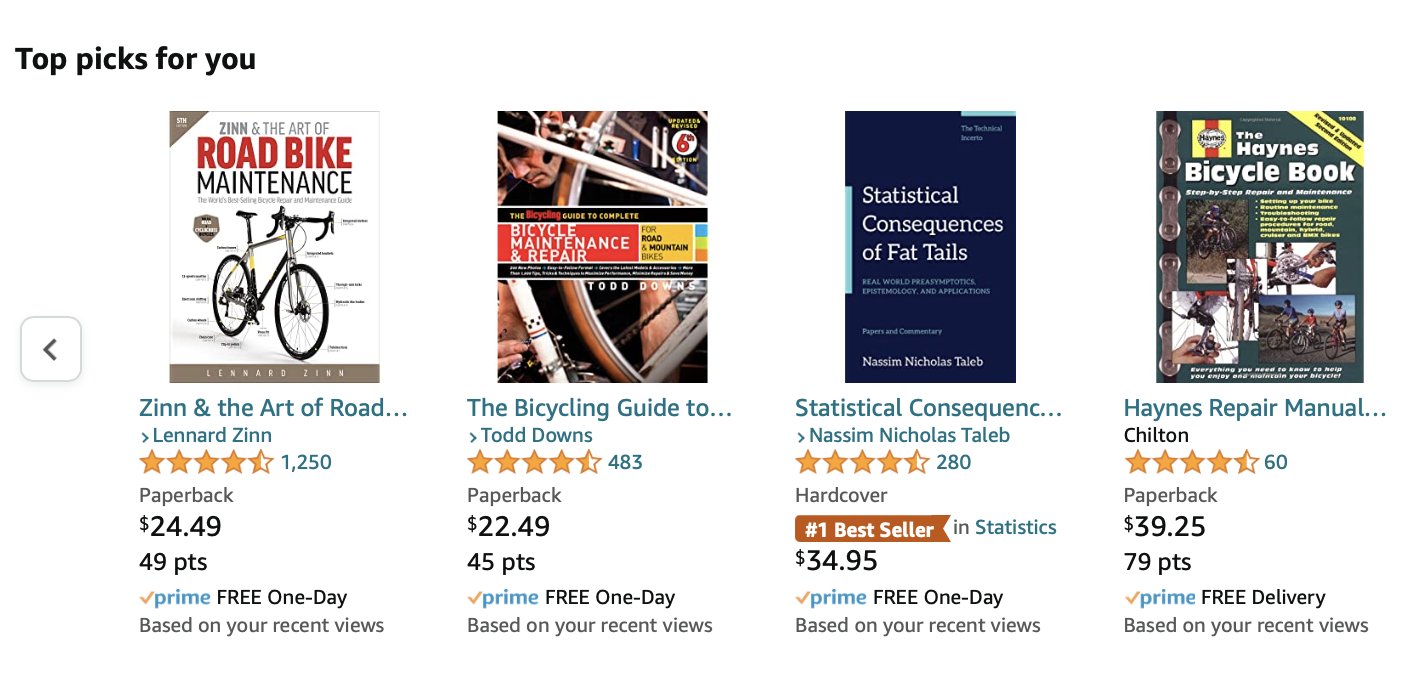 Nassim Nicholas Taleb on Twitter: "As I am trying to buy another bicycle book, Amazon ...