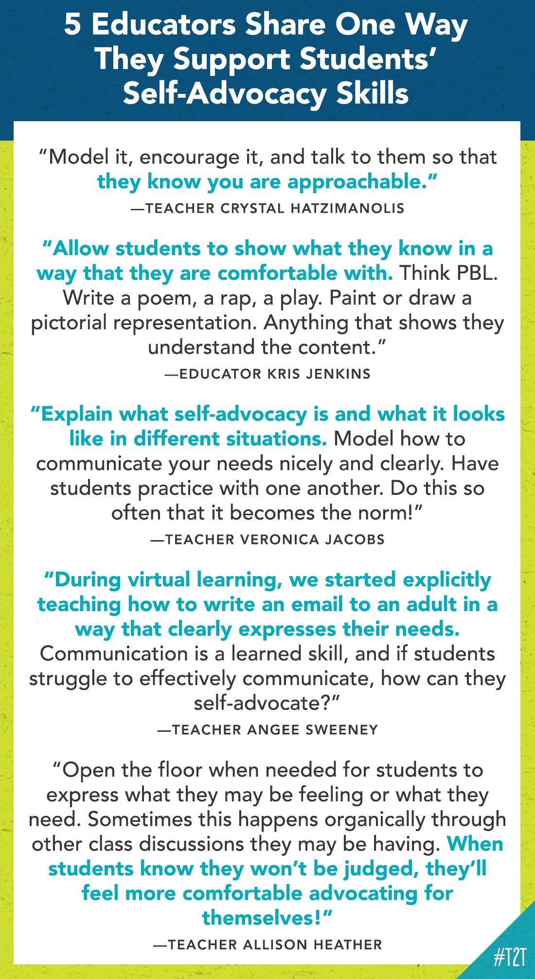 Self Representation Skills