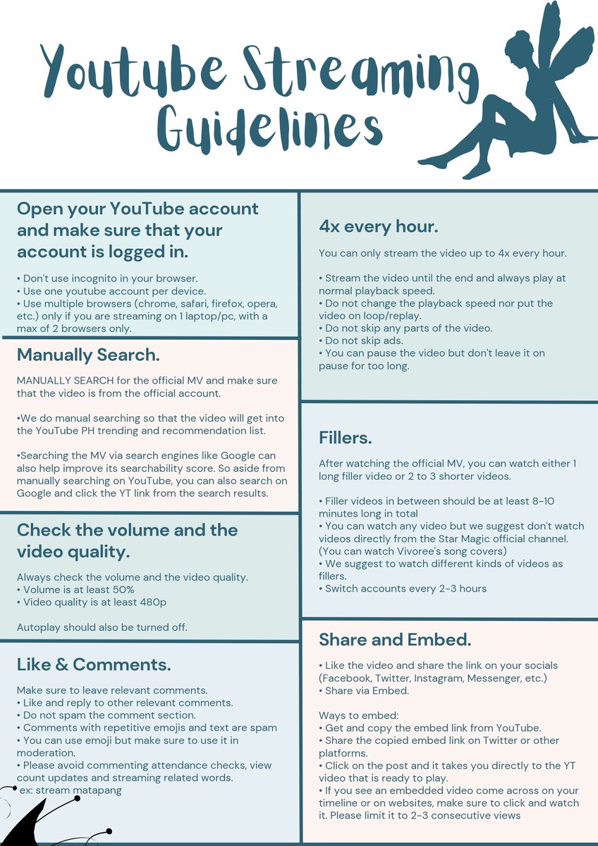 tey ∆ on Twitter: "Hi Fairies, I made YouTube streaming guidelines for y'all."