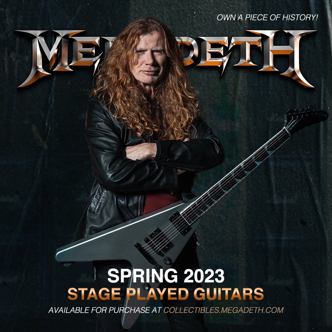 Megadeth on Twitter: "OWN A PIECE OF HISTORY! Every night on the upcoming Crush The World Tour ...